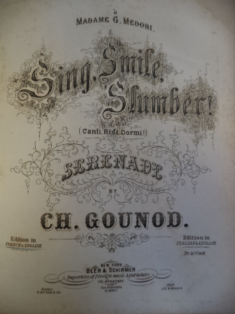 A bound collection of sheet music dating from the 1850s and 1860s ...