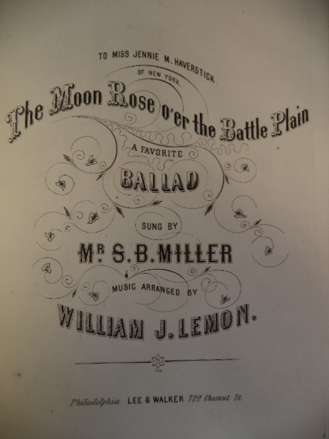 A bound collection of sheet music dating from the 1850s and 1860s ...