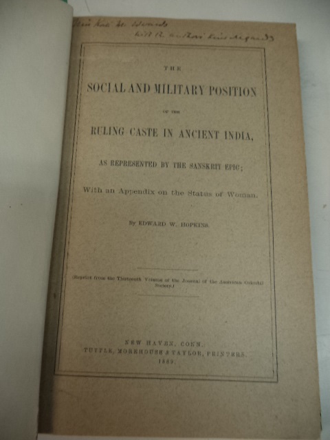 The Social and Military Position of the Ruling Caste in Ancient India ...