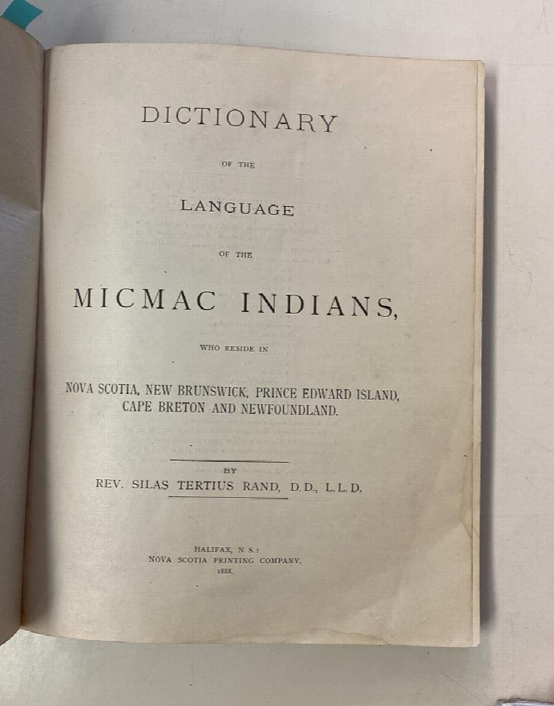 Dictionary of the Language of the Micmac Indians, who reside in Nova ...