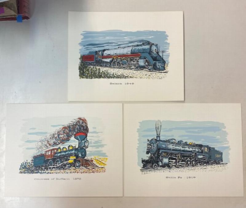 Portfolio of Canadian Pacific Steam Locomotives. 10 Multi-Colour Hand ...