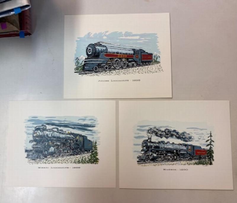 Portfolio of Canadian Pacific Steam Locomotives. 10 Multi-Colour Hand ...