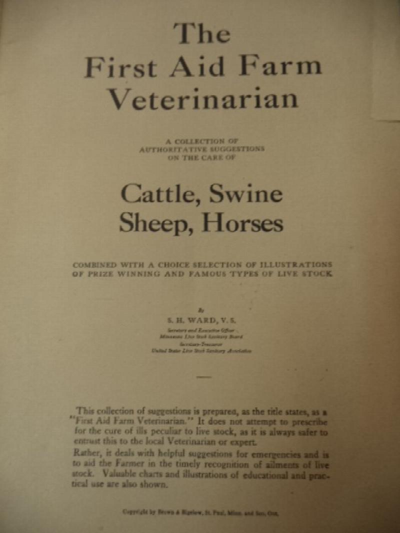 The First Aid Farm Veterinarian. A collection of authoritative ...