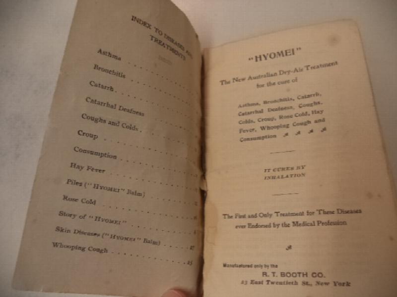 The Story of Hyomei [ R. T. Booth advertising booklet ]